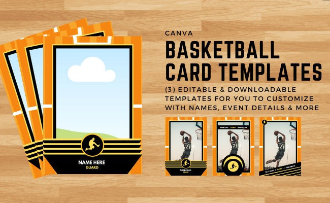 Basketball Card Template for Youth Sports | Completely Customizable (3 ...