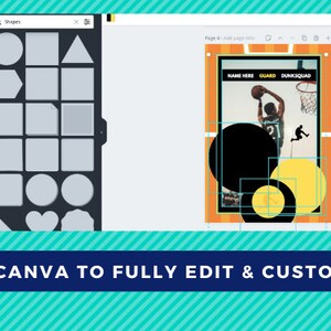 Basketball Card Template for Youth Sports | Completely Customizable (3 ...