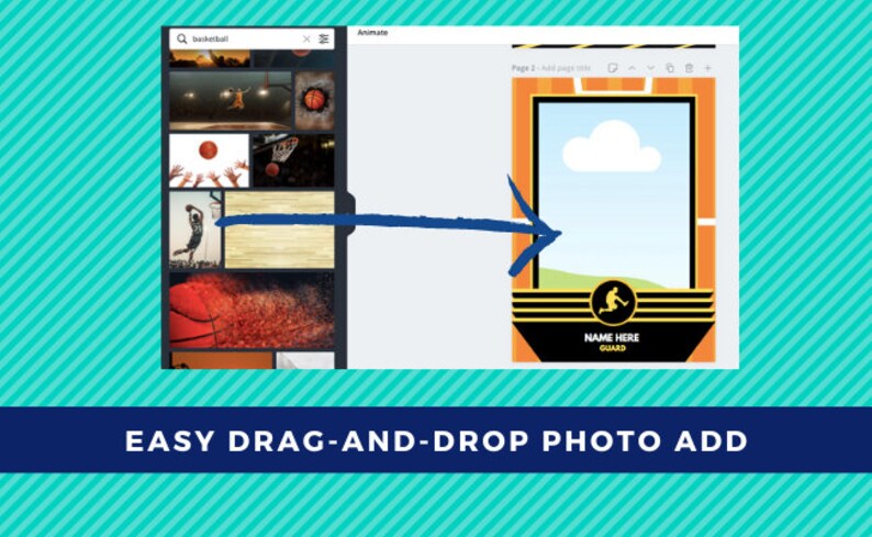 Basketball Card Template for Youth Sports | Completely Customizable (3 ...