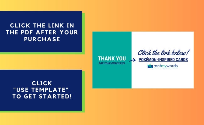 Pokémon-inspired PDF Card Template | Completely Customizable | Edit ...