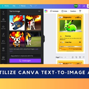 Pokémon-inspired PDF Card Template | Completely Customizable | Edit ...