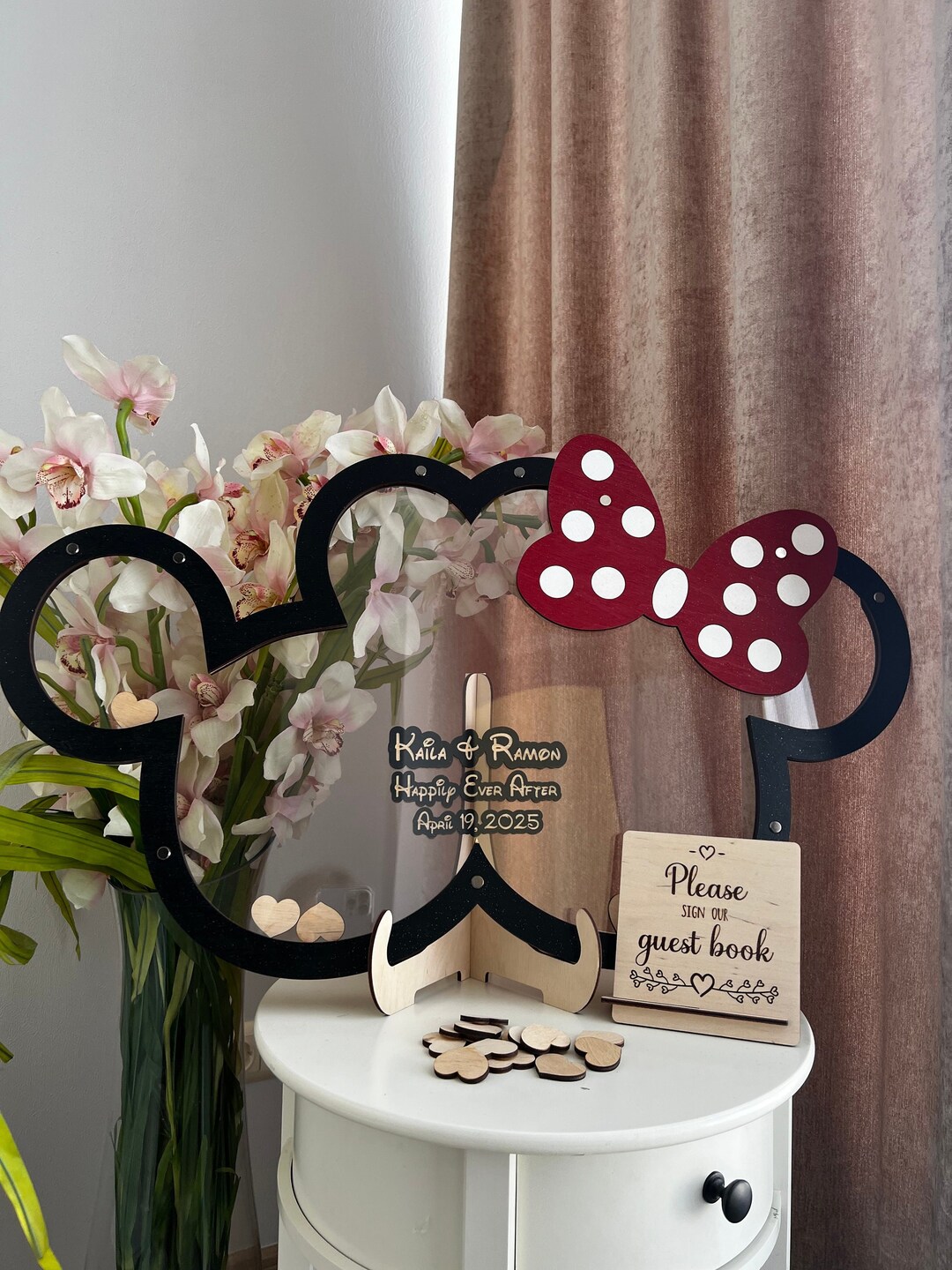 Mickey Wedding Guest Book Alternative: Transparent Plexiglass Wedding ...