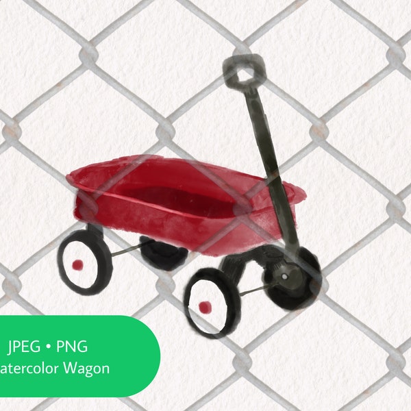 Red Wagon - Etsy
