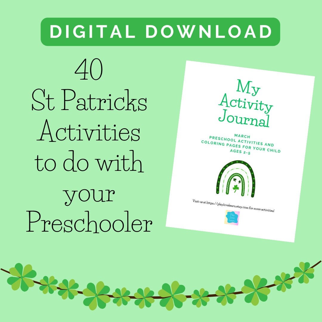 March Preschool Learning Journal DIGITAL DOWNLOAD Toddler Activity ...