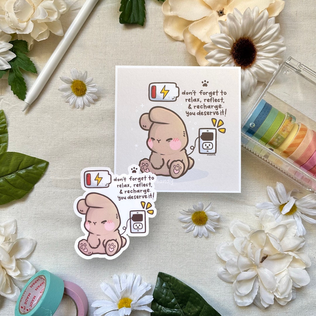 Relax, Reflect and Recharge | 4x4 Art Print & Sticker | Mini Print ...