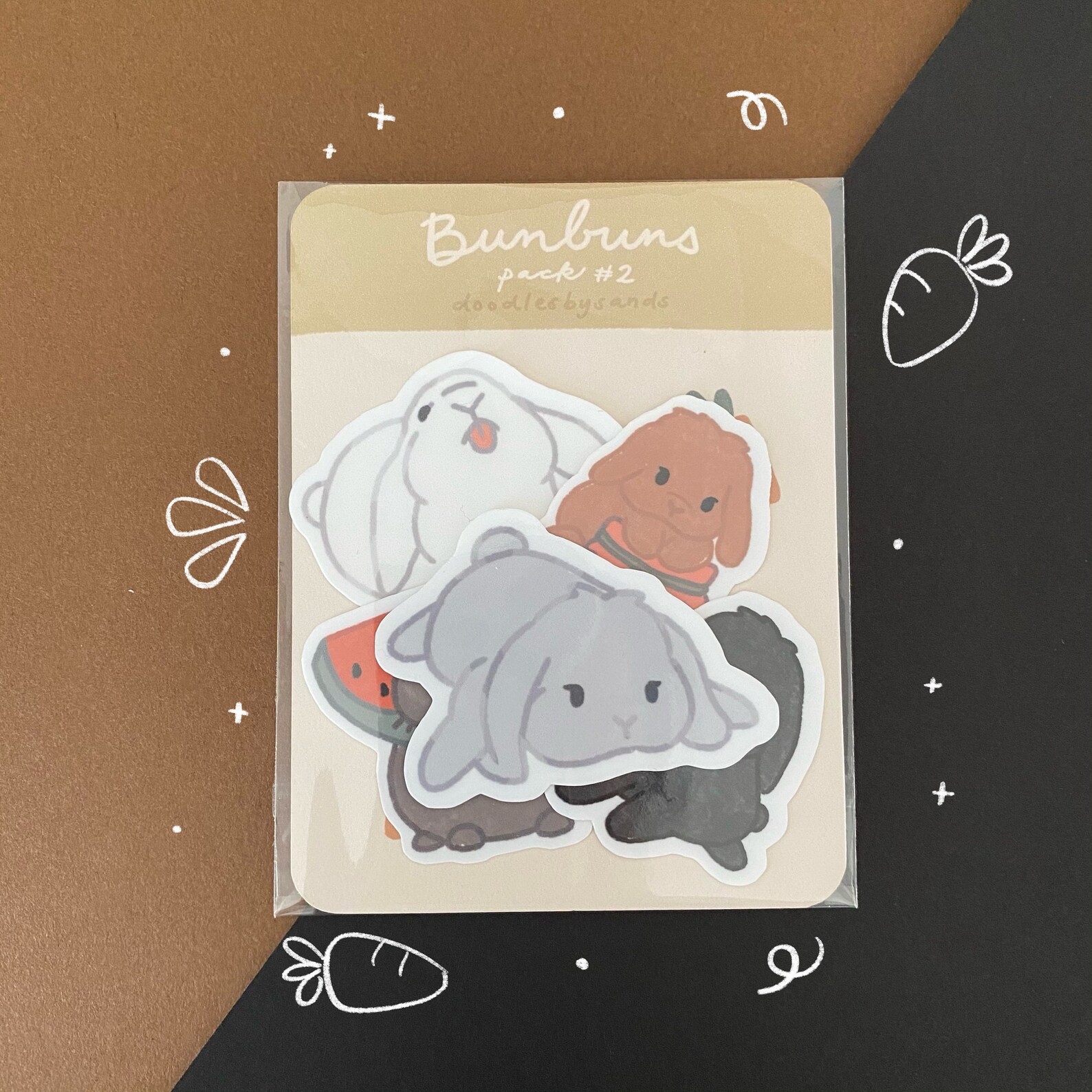 BunBuns pack 2 5 bunny vinyl sticker bundle mixed kawaii | Etsy