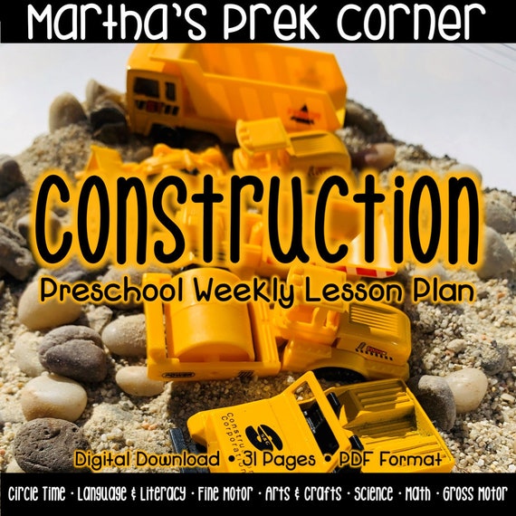 Construction Preschool Lesson Plan - Etsy