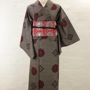 Antique Mud Dye 'doro Oshima Tsumugi' Kimono Silk Traditional Kimono ...