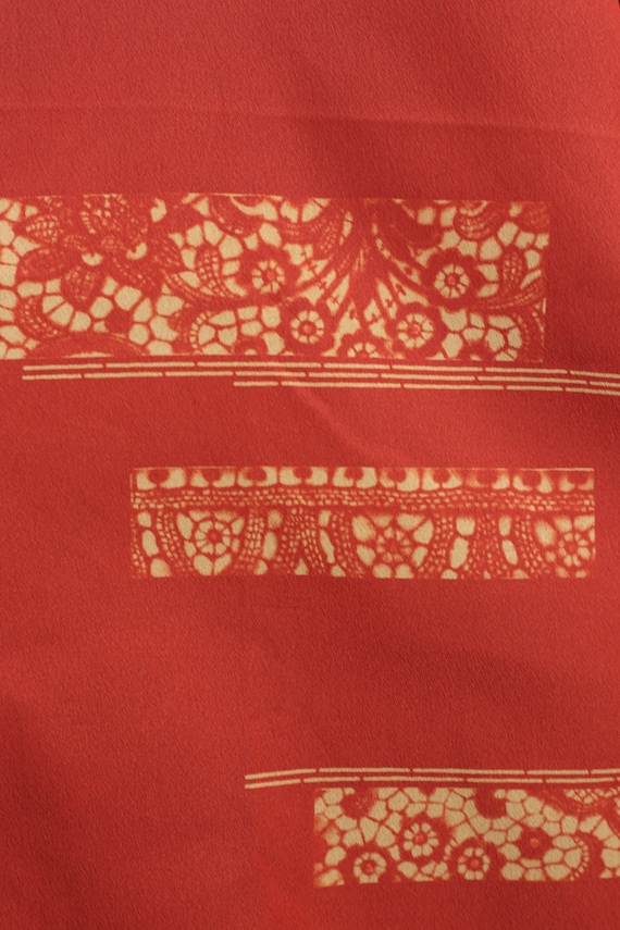 Vintage Brown Red Haori, Kimono Jacket, Oriental Patt… - Gem