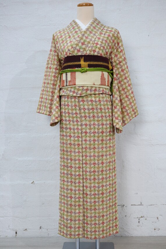 Vintage Hitoe Kimono , unique twirl pattern, silk, su… - Gem