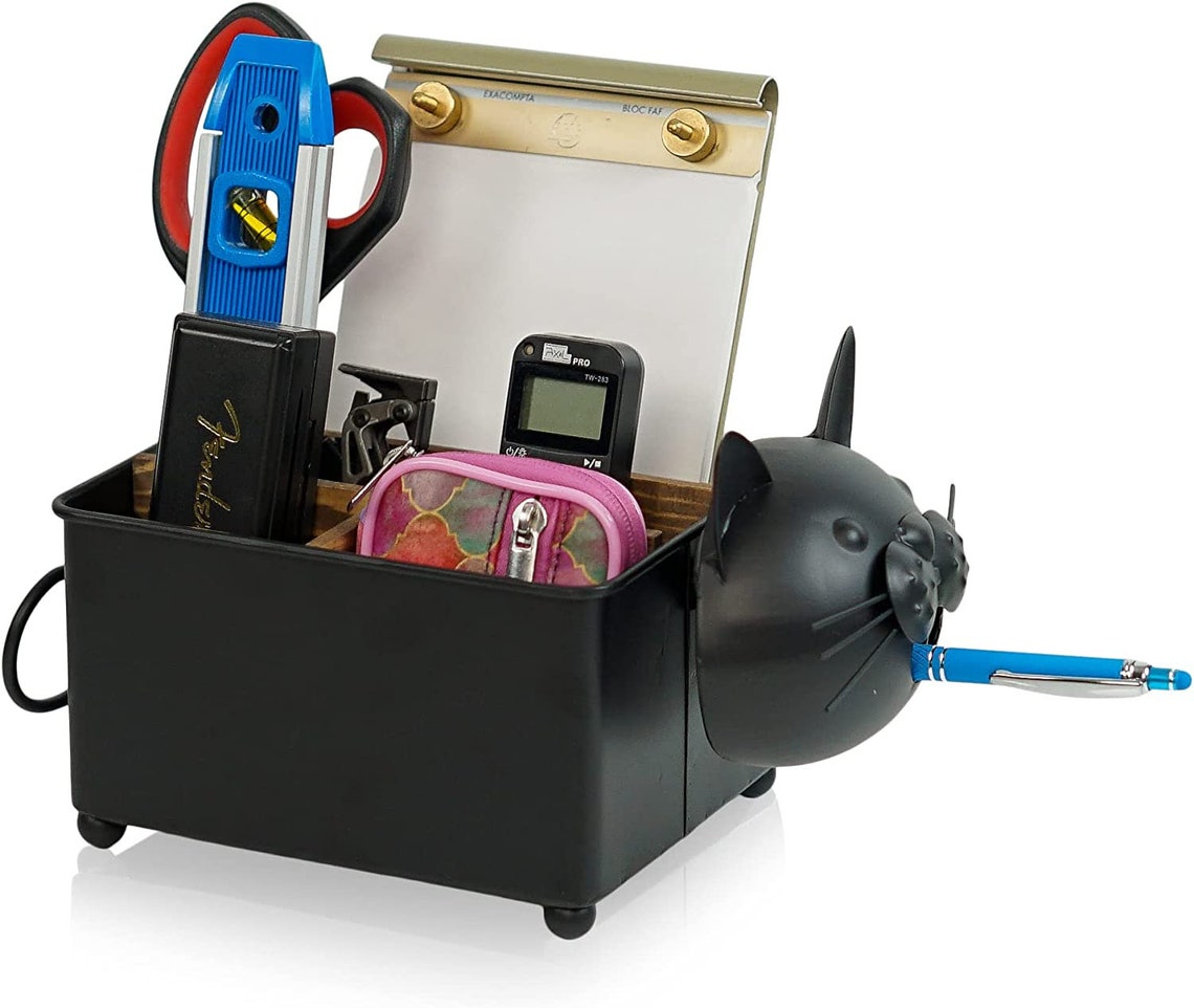 Desk Organizer CAT Design Storage Compartments Gifts for - Etsy