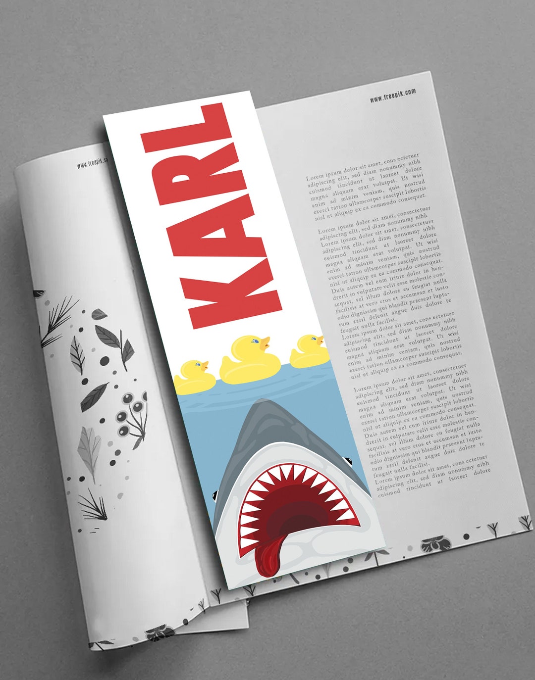 Custom Movie Jaws Bookmark Personalised Minimalist Style a - Etsy