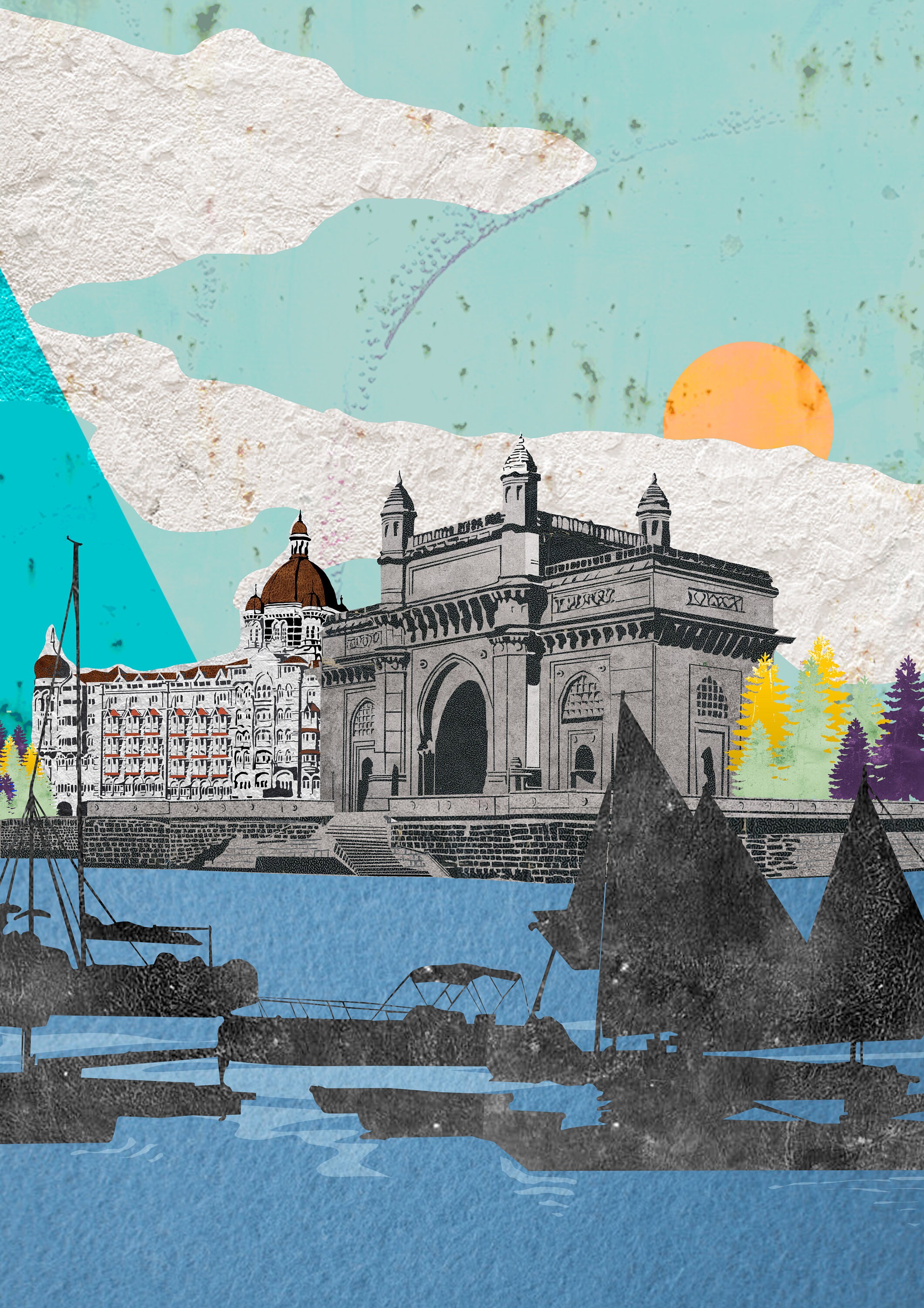 Mumbai Poster Art Prints Wall Art Design Holiday Travel | Etsy