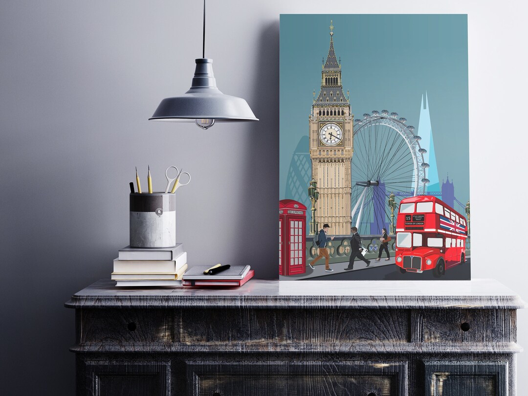 London Wall Art London Skyline Art Shard Wall Art London - Etsy