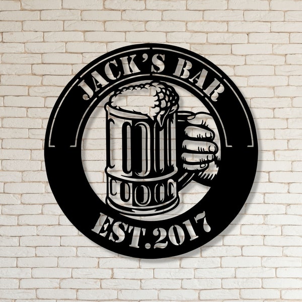 Custom Metal Signs for Bar - Etsy