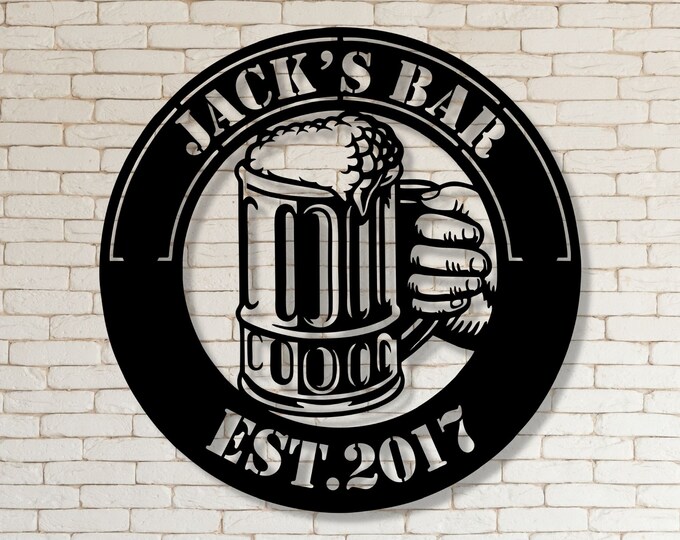 Custom Bar Sign Metal Bar Sign Personalized Bar Sign - Etsy