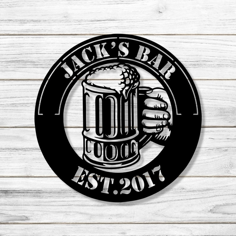 Custom Bar Sign Metal Bar Sign Personalized Bar Sign - Etsy