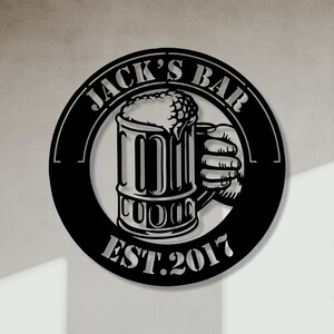 Custom Bar Sign Metal Bar Sign Personalized Bar Sign - Etsy