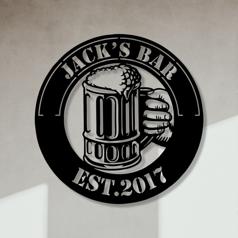 Custom Bar Sign Metal Bar Sign Personalized Bar Sign - Etsy