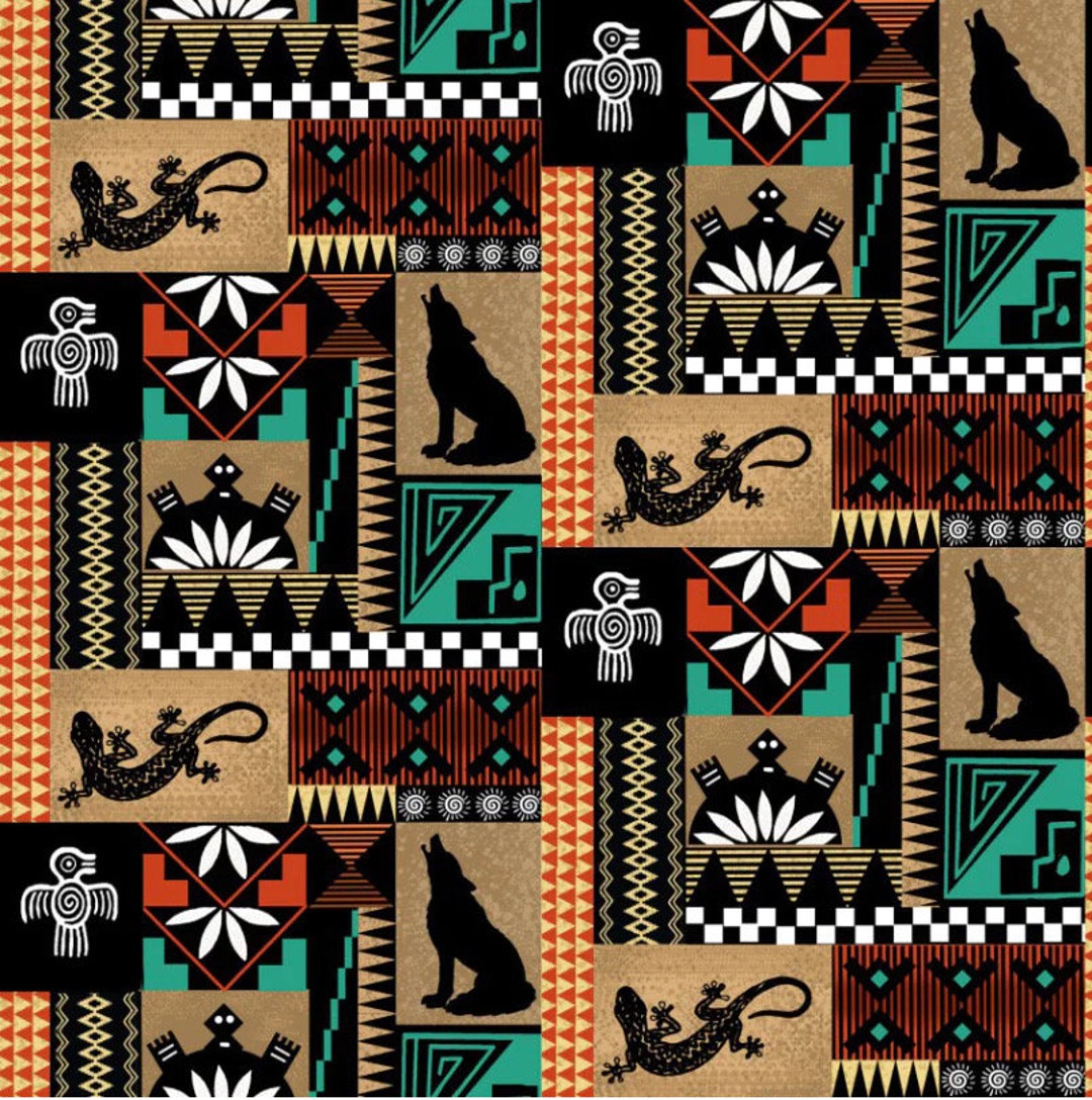 Tribal Patch Fabric - 10359 - Pueblo - Print Concepts - Sold by the ...