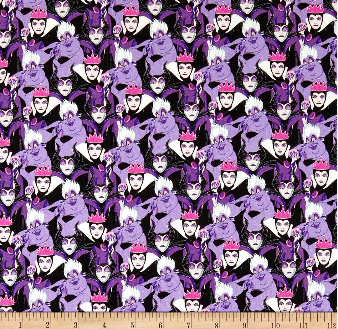 Disney Villians Diabolically Devious - Camelot Fabrics - Sold by the ...