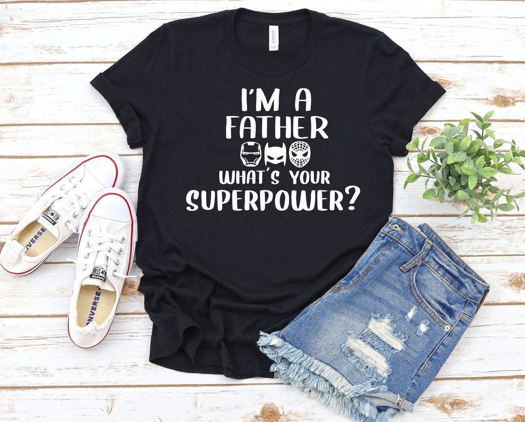 Father Superpower T-shirt – New Dad Gift, Superhero Icons - Etsy