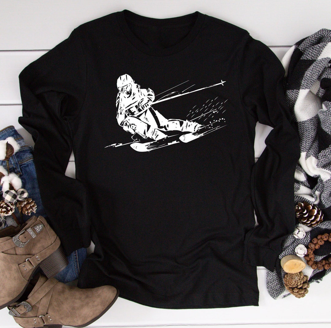 Ski Long Sleeve, Ski Season Shirt, Winter Sports Long Sleeve , Snow ...