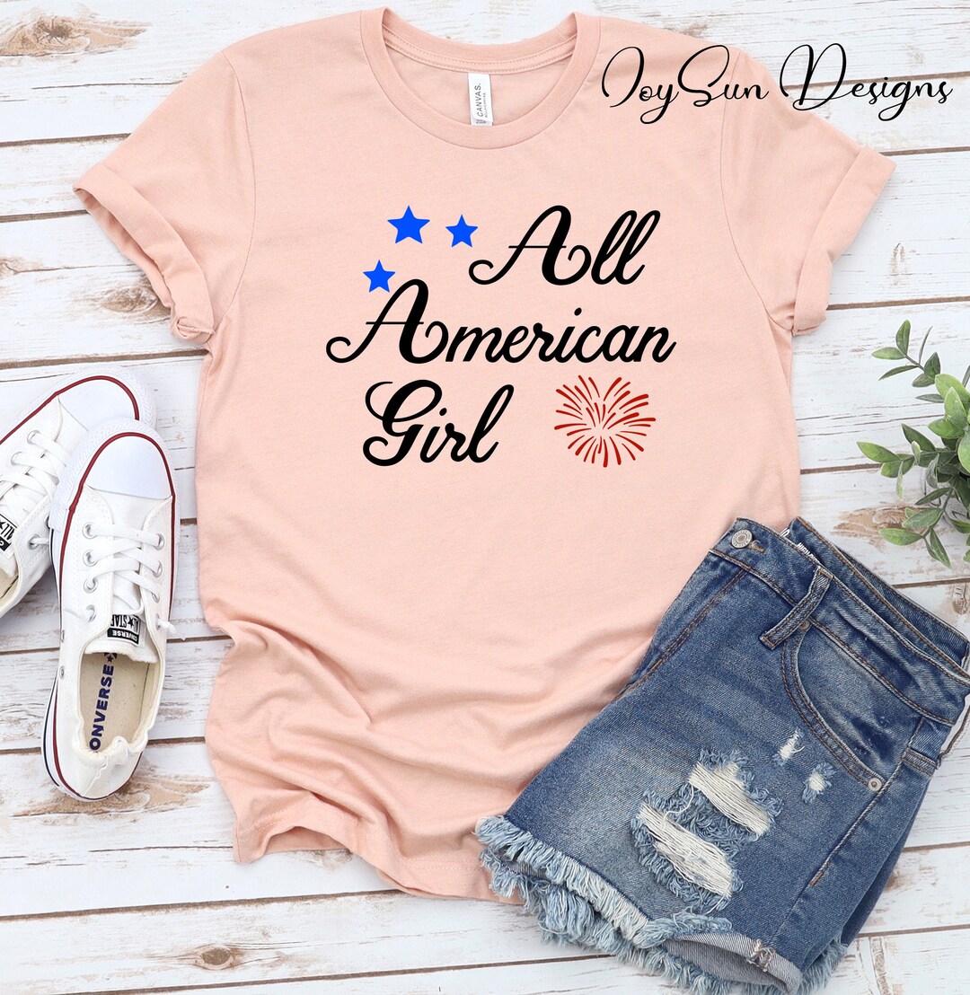 All American Girl Shirt, July 4th Shirt, Kids July 4th Shirt, Girls ...