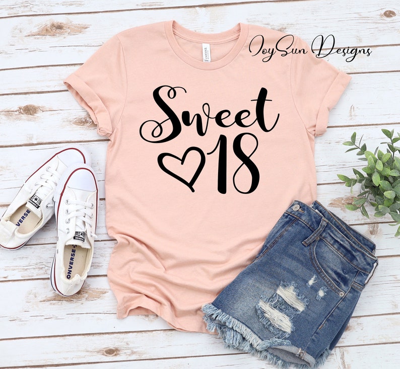 Sweet Eighteen Birthday Shirt. 18th Birthday Shirt. Custom Birthday ...