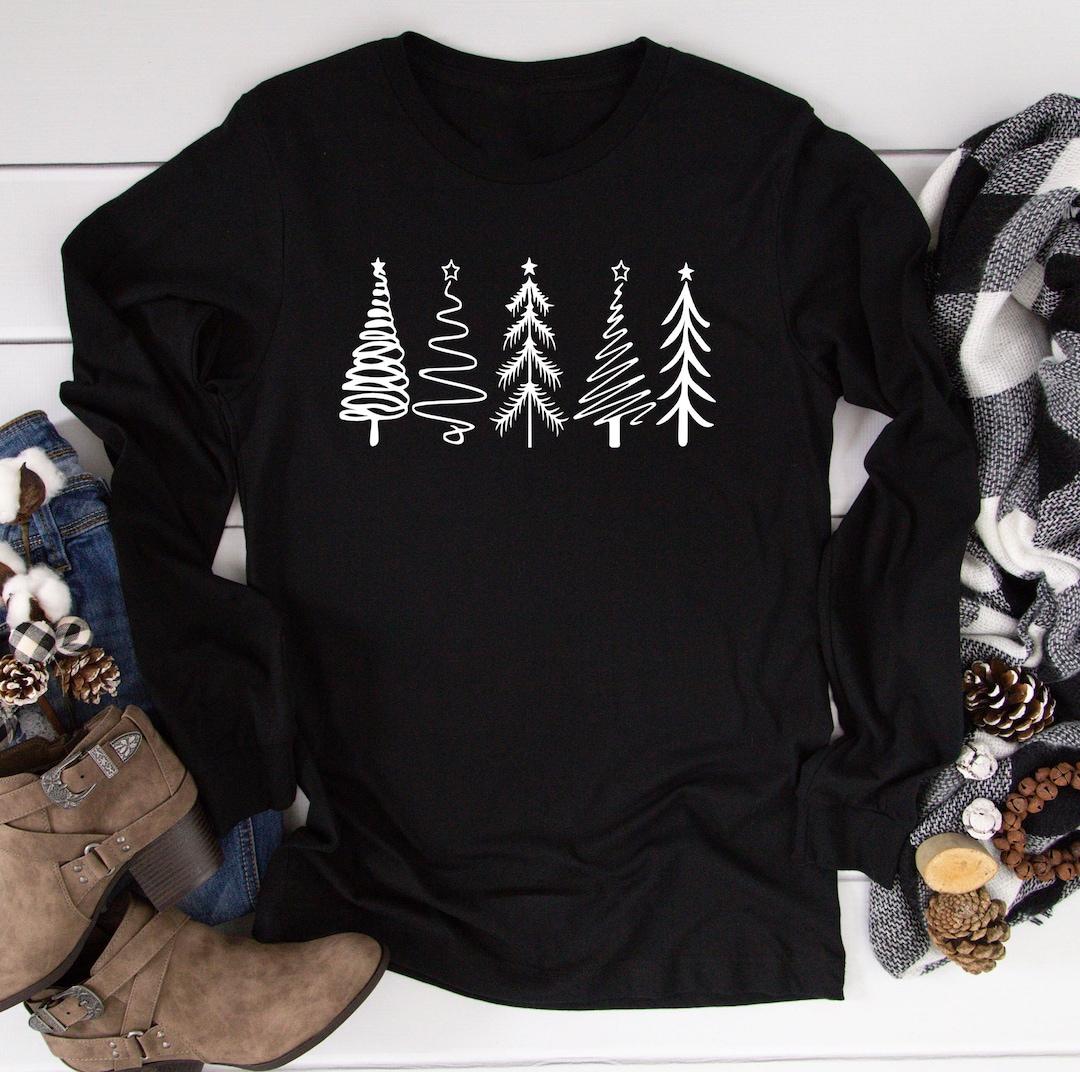 Christmas Trees Long Sleeve, Christmas Long Sleeve, Merry Christmas ...