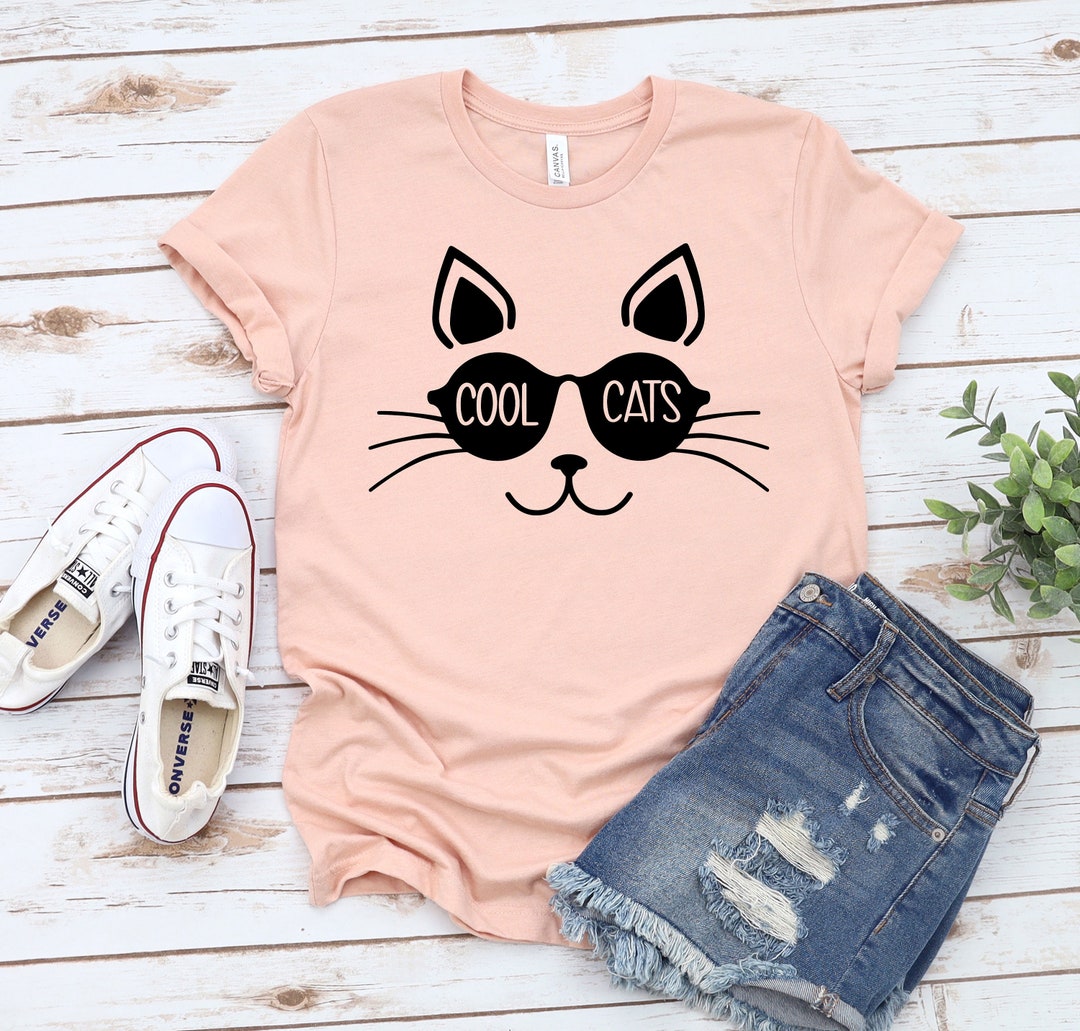 Cool Cat T-shirt Shirt Ocean Beach Summer Waves Water Pet Cats Gift Tee ...