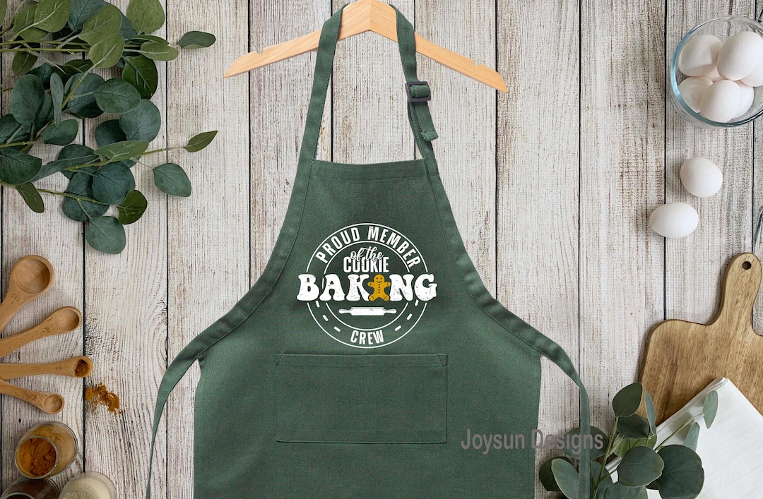 Christmas Baking Crew Apron,, Proud Member of the Cookie, Christmas ...