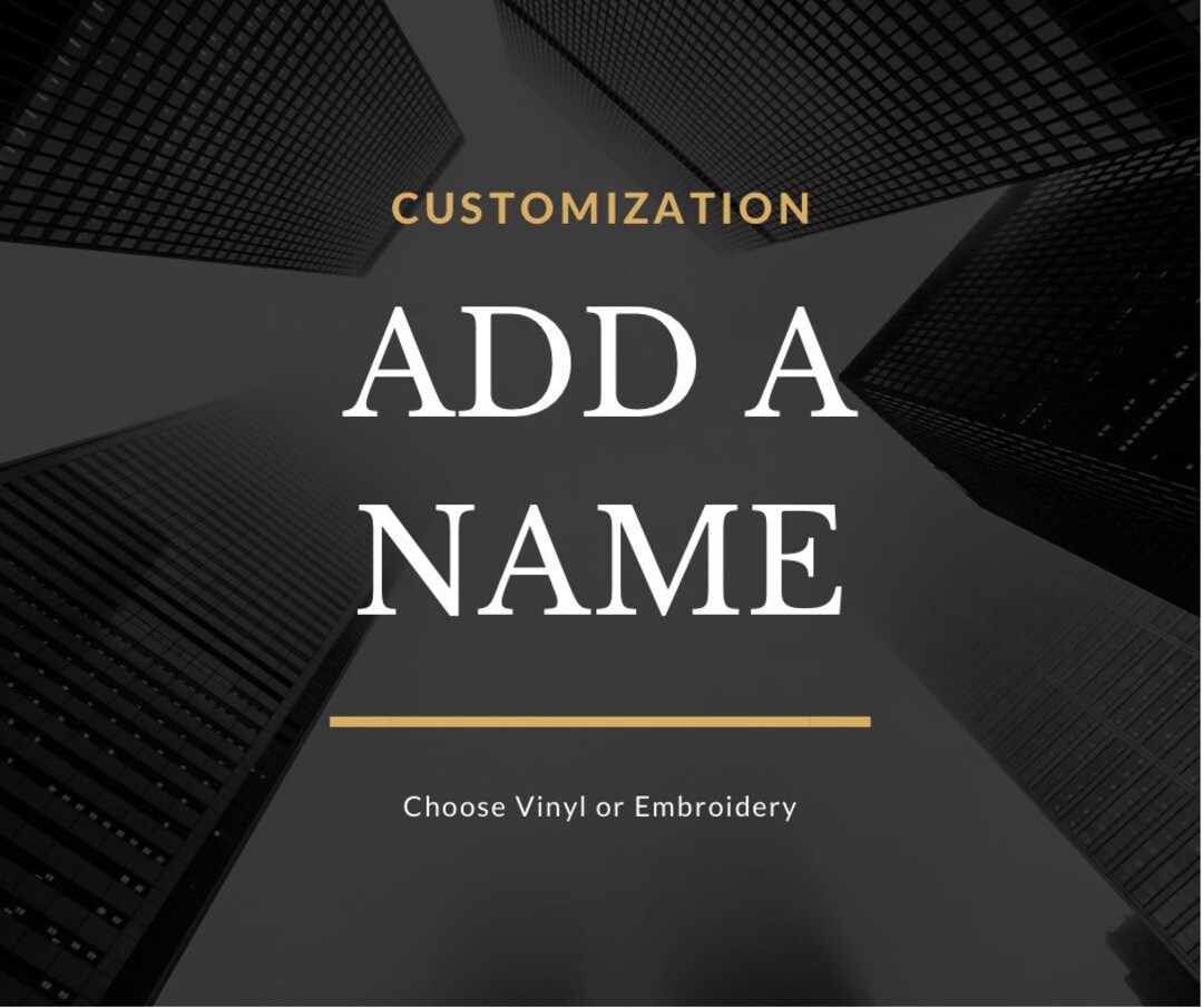 Name Add On - Etsy