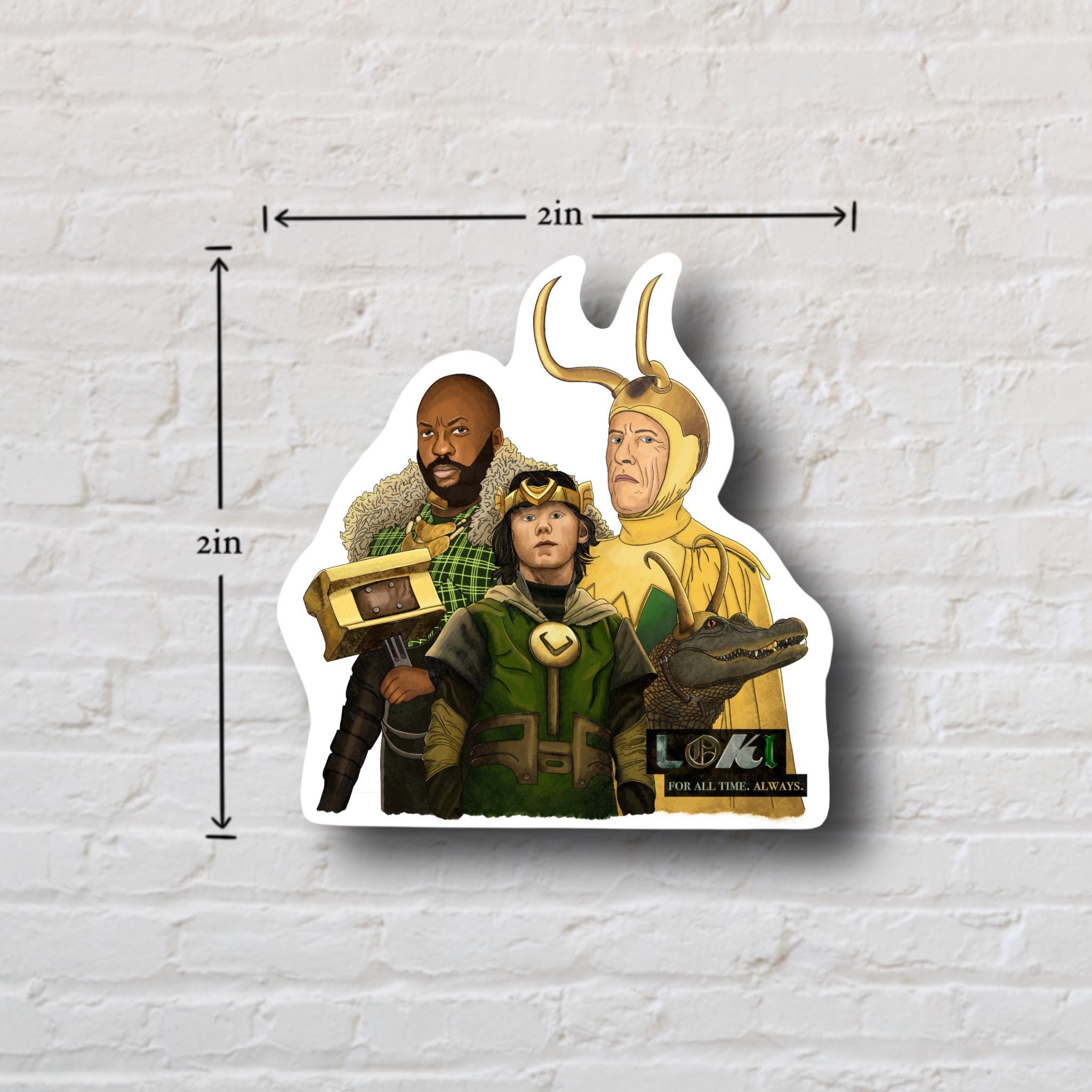 Loki Variants Sticker Marvel Loki Inspired Sticker Waterproof Matte ...