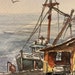 L. DEVOE Signed Watercolor “tall Tales” Fisherman by the Harborl. - Etsy