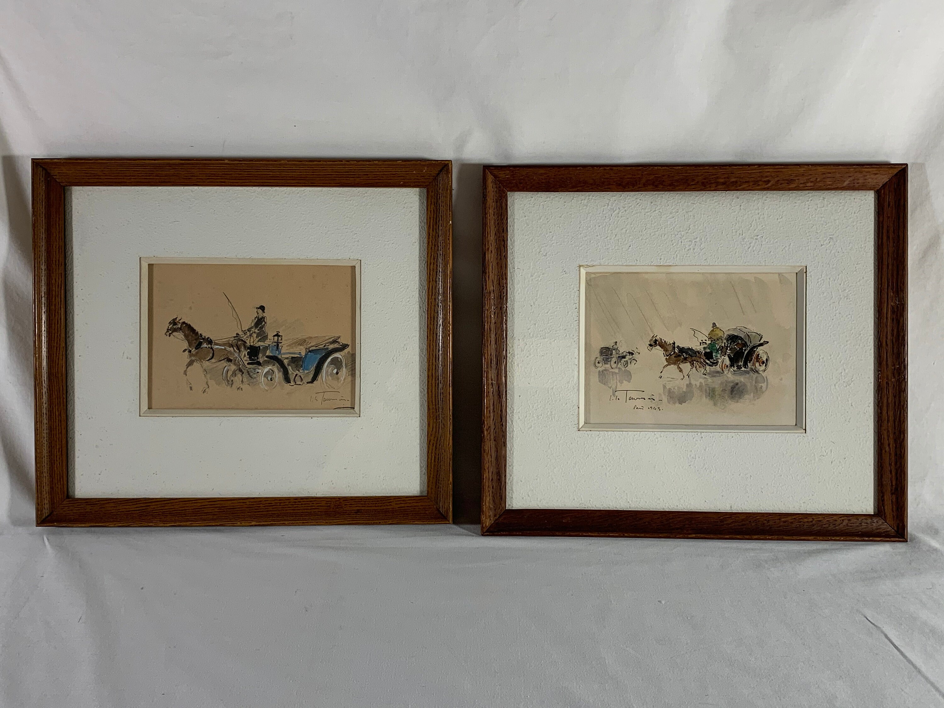 JOSEPH MARIE Le TOURNIER french, 1892-1972 Pair of 1940s Paris ...