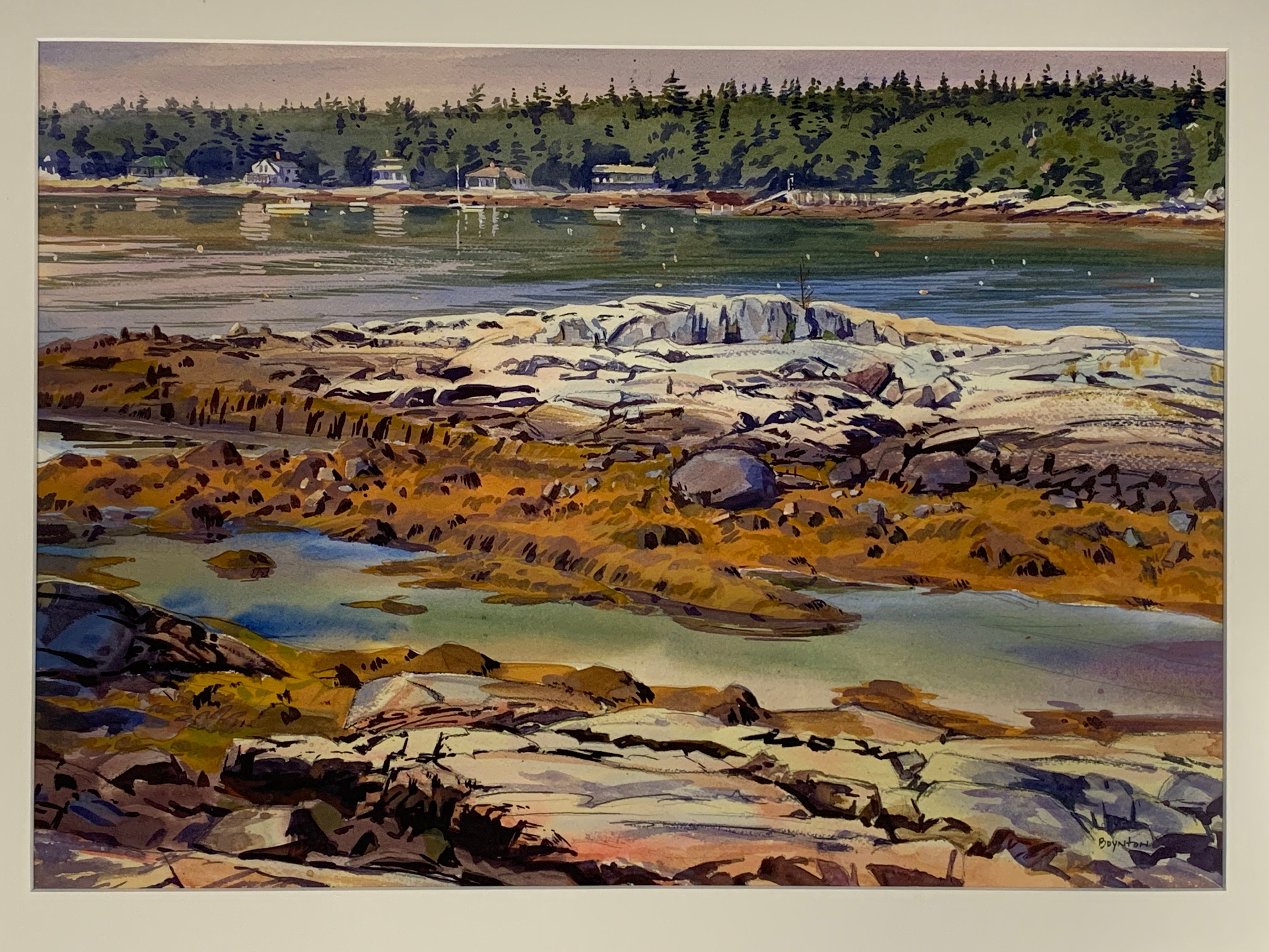 LEE BOYNTON (american, 1953-2016) Original Watercolor “downeast Maine ...