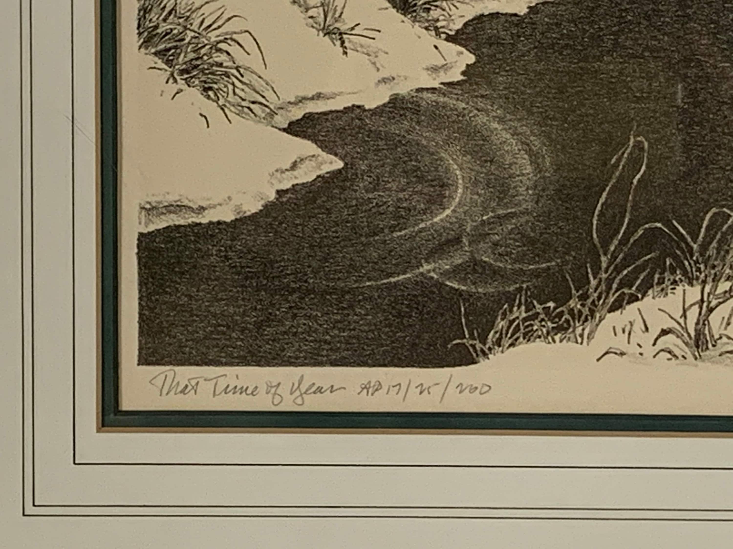 MEL HUNTER american, 1927-2004 Large Lithograph that Time of Year ...