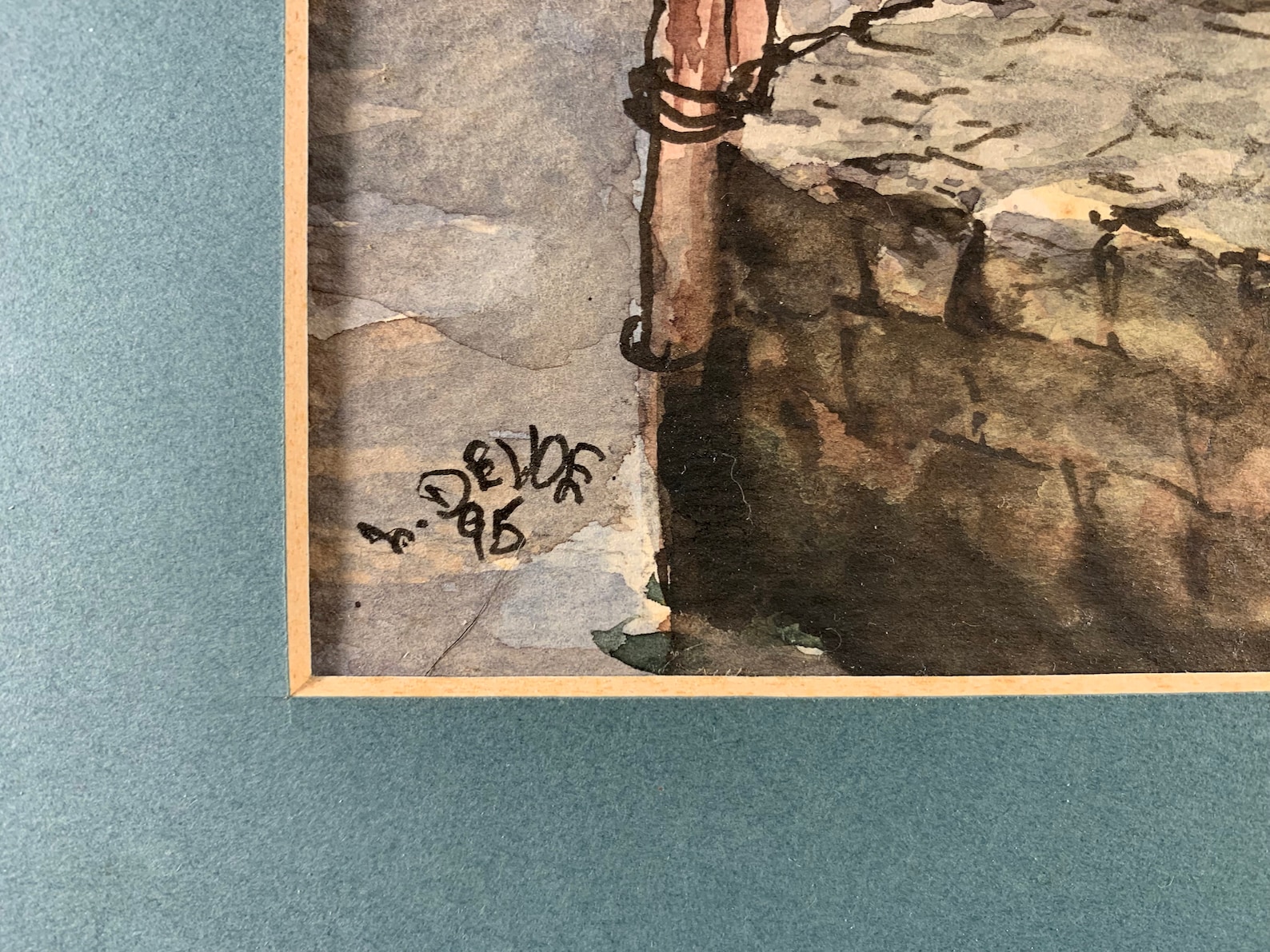 L. DEVOE Signed Watercolor “tall Tales” Fisherman by the Harborl. - Etsy