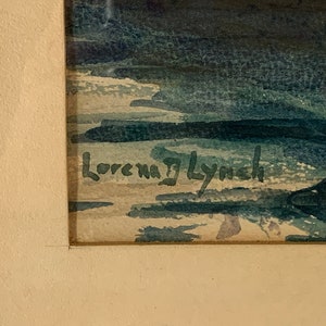 LORENA BABBITT LYNCH (american,mid-20th Century) New England Harbor ...