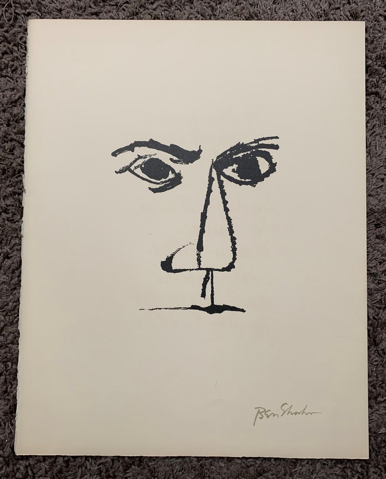 BEN SHAHN (1898-1969) Frontispiece (portrait) Original Lithograph - the ...