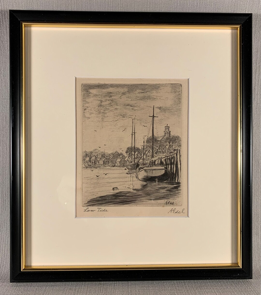 ALBERT EDEL (american, 1894 - 1970) Original Etching “low Tide” - Etsy