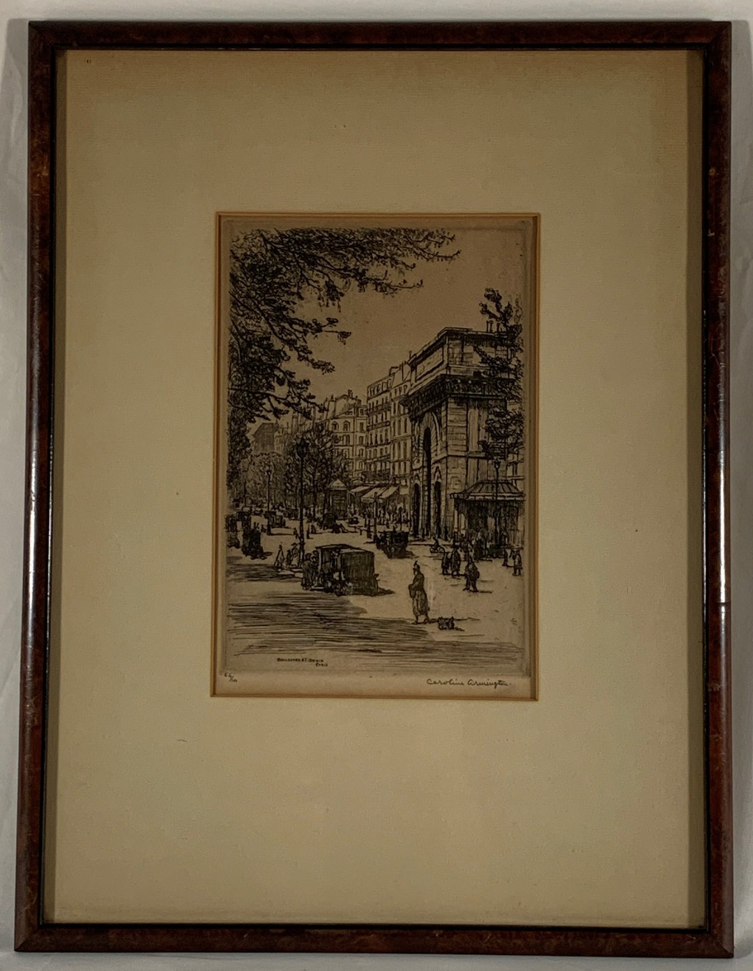 CAROLINE HELENA ARMINGTON (1875-1939) “boulevard St. Denis Paris” 1920 ...