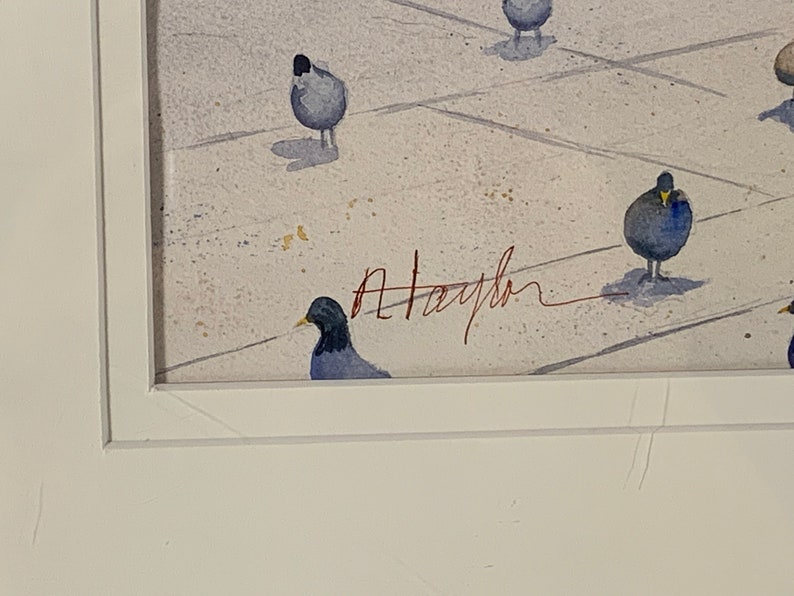 ANN C. TAYLOR (american, Contemporary) Watercolor “american in Venice ...