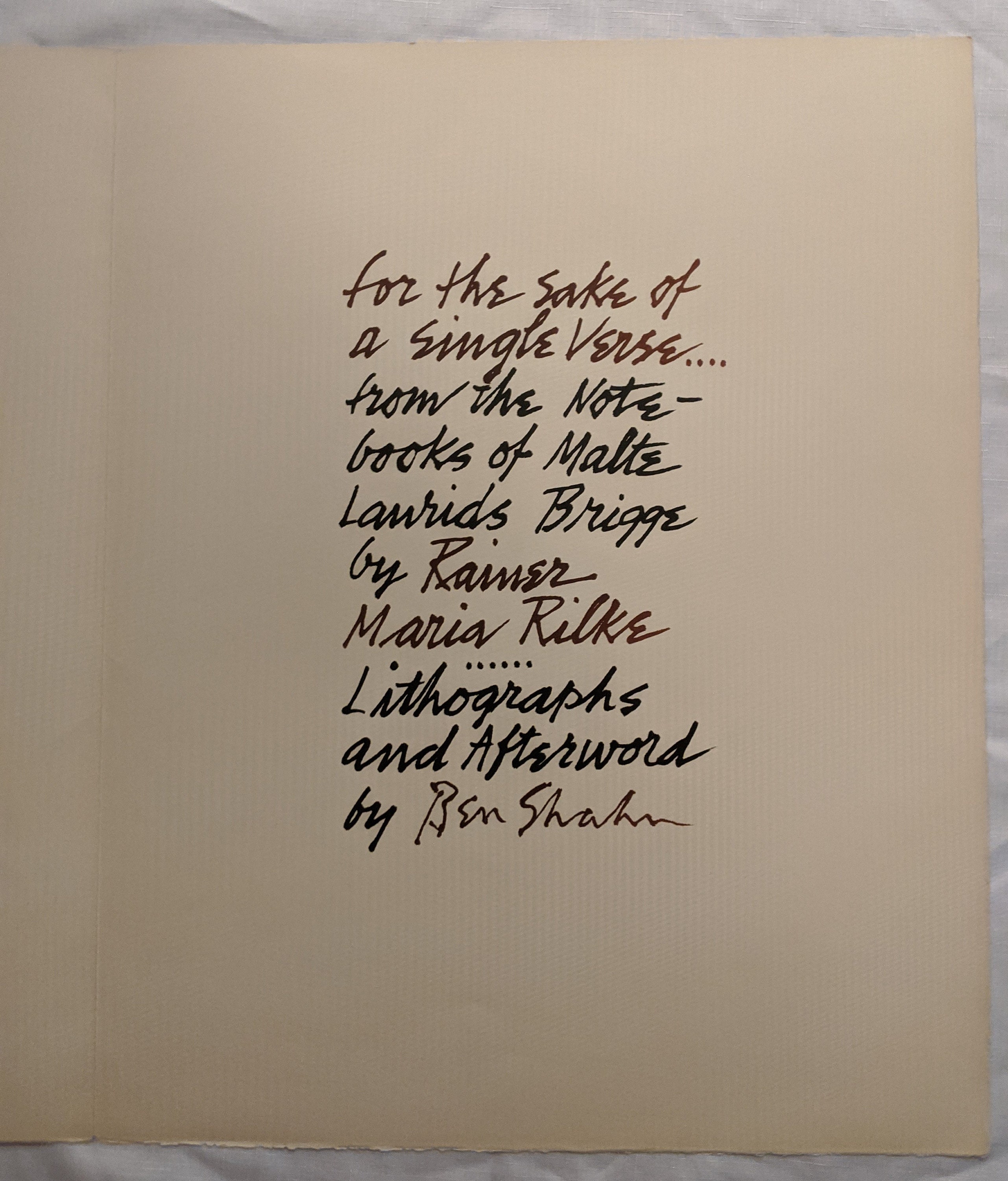 BEN SHAHN (1898-1969) Frontispiece (portrait) Original Lithograph - the ...