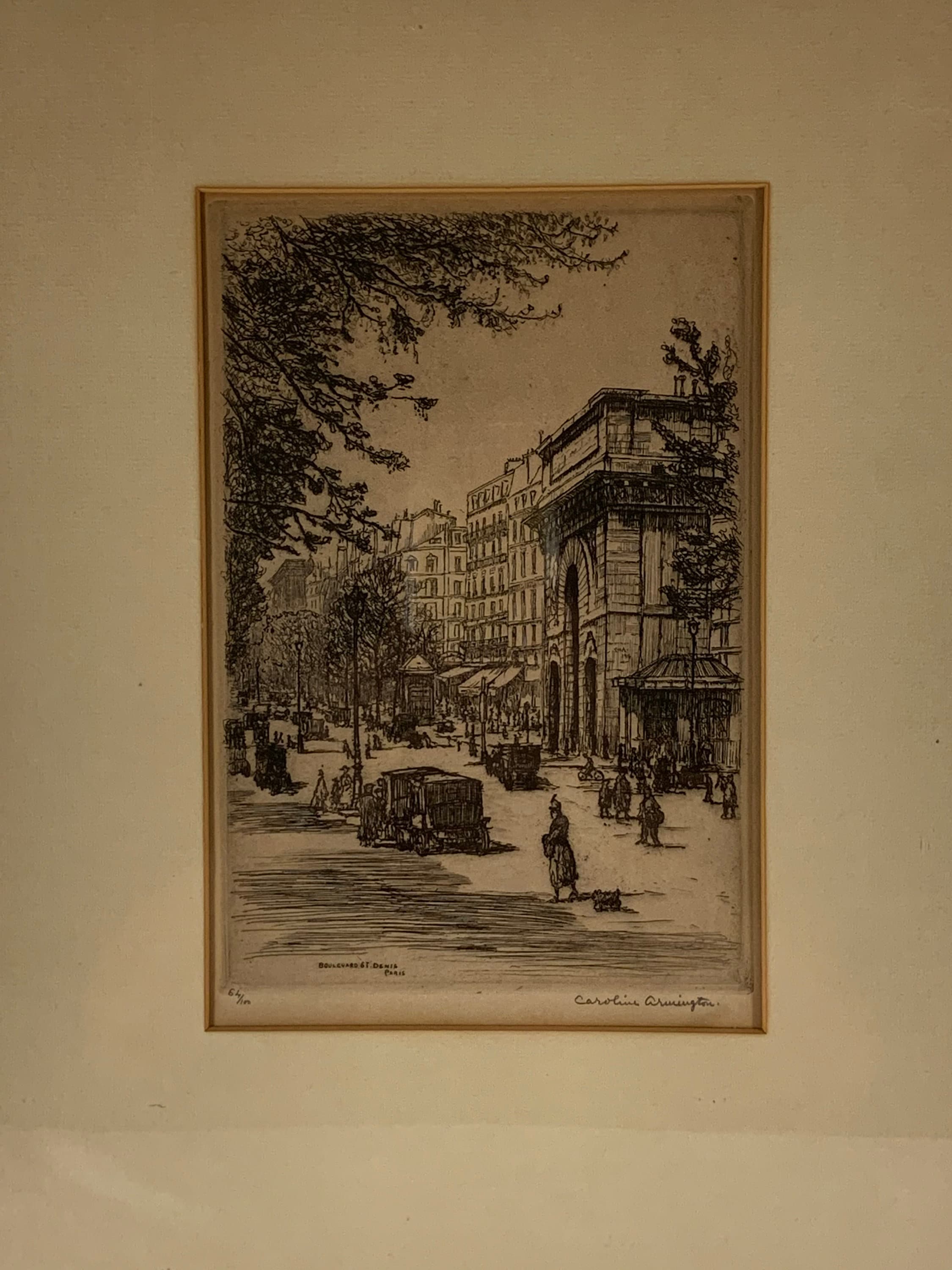CAROLINE HELENA ARMINGTON (1875-1939) “Boulevard St. Denis Paris ...