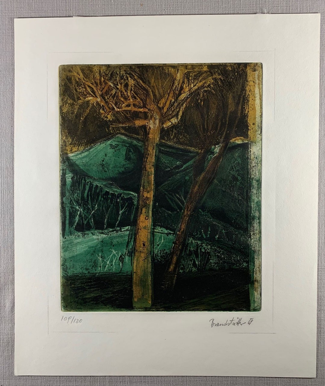 KARL BRANDSTATTER (austrian, Born 1946) Original Signed Color Etching ...