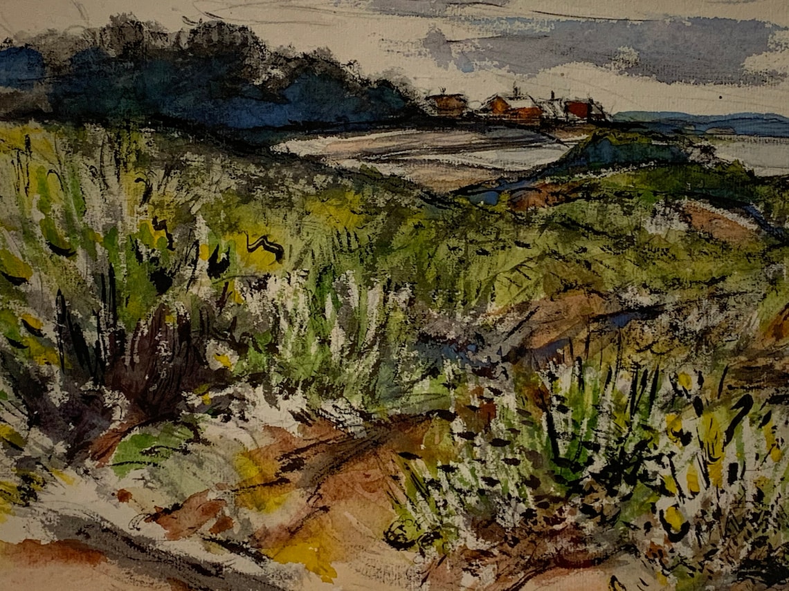 AARON BERKMAN american, 1900-1991 Original Watercolor Landscape - Etsy