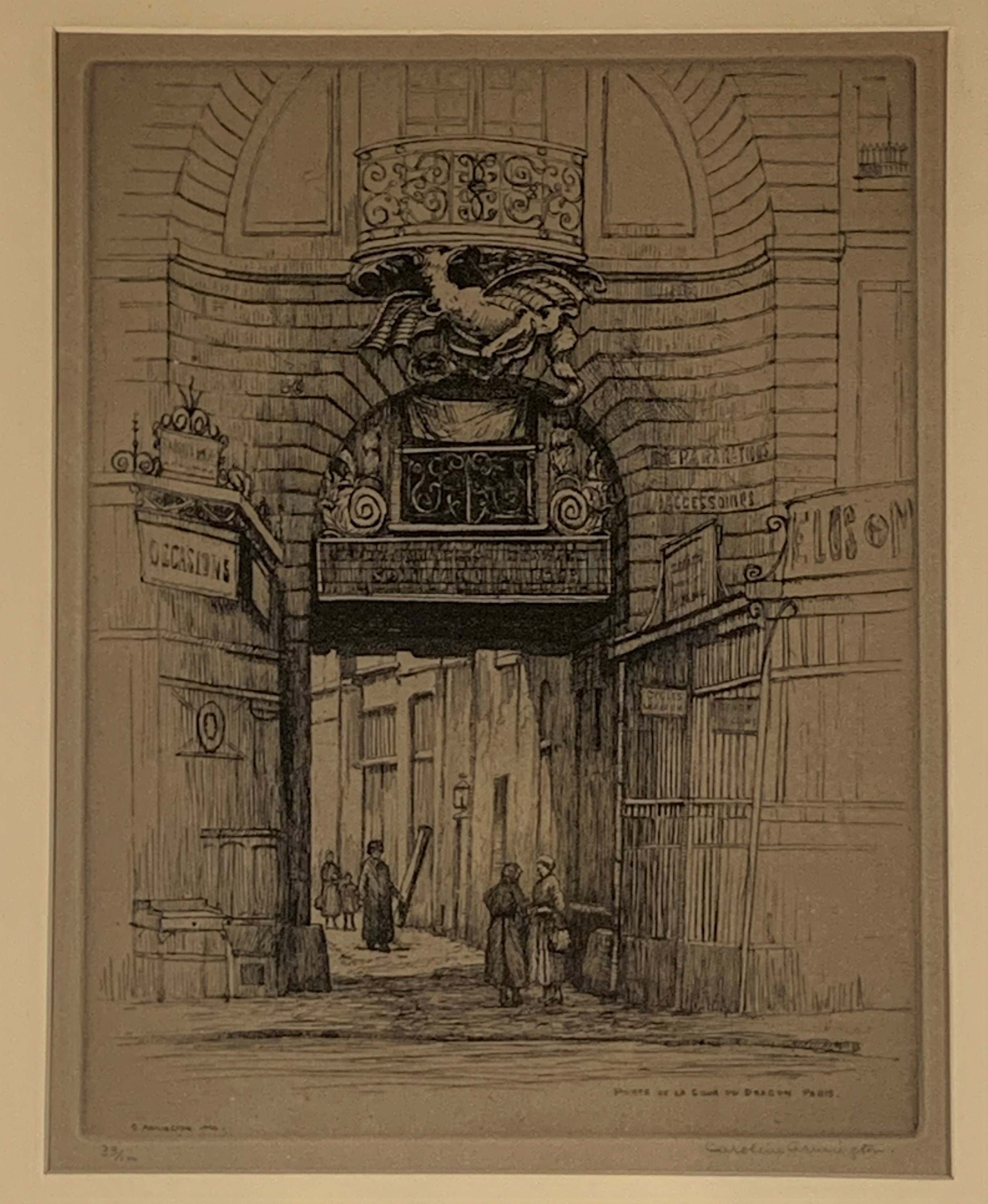CAROLINE HELENA ARMINGTON (1875-1939) “porte De La Cour Du Dragon ...