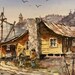 L. DEVOE Signed Watercolor tall Tales Fisherman by the - Etsy
